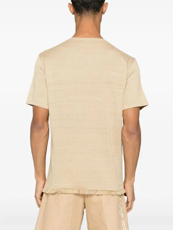 Alanui Linen T-shirt - Neutrals
