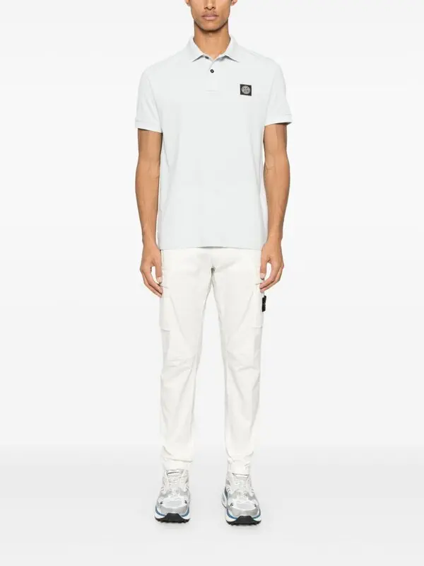 Stone Island Compass-patch Polo Shirt - Blue