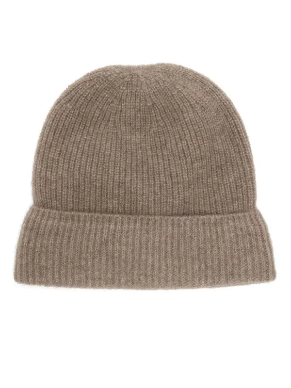 Auralee Cashmere Beanie - Brown
