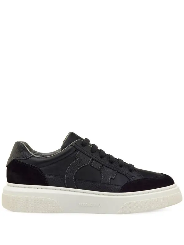 FERRAGAMO Gancini-embellished Sneakers - Black