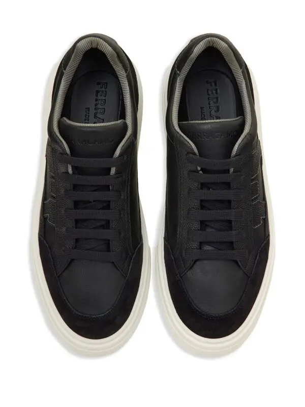 FERRAGAMO Gancini-embellished Sneakers - Black