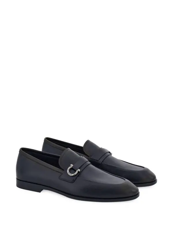 FERRAGAMO Gancini Plaque Loafers