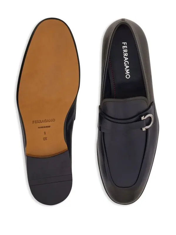 FERRAGAMO Gancini Plaque Loafers