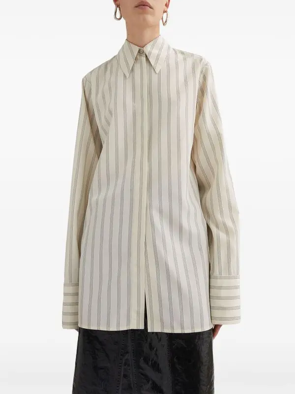 JIL SANDER Striped Shirt - Neutrals