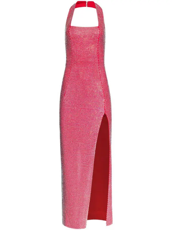 AREA Crystal-embellished Gown - Red