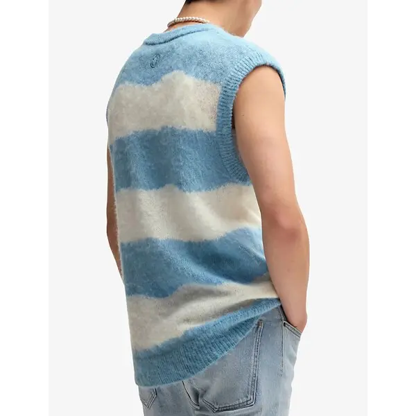 Hugo Striped V-neck Knitted Vest