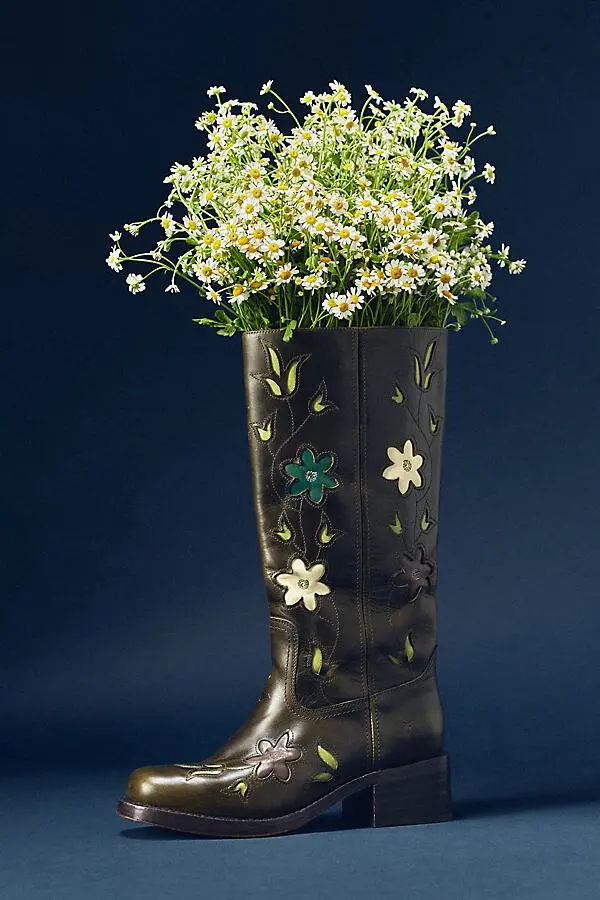 Frye Campus 14l Boots - Green Floral