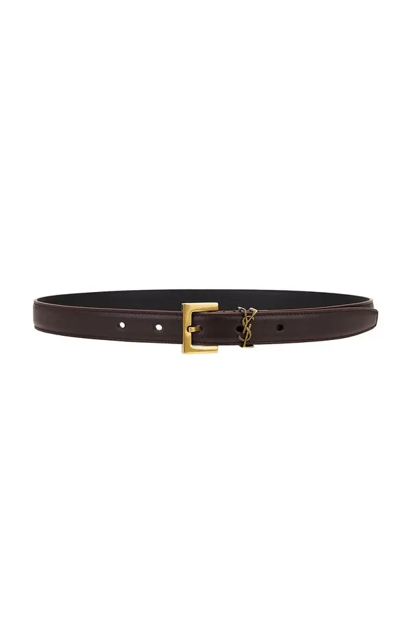 Saint Laurent Leather Belt - Red Tan