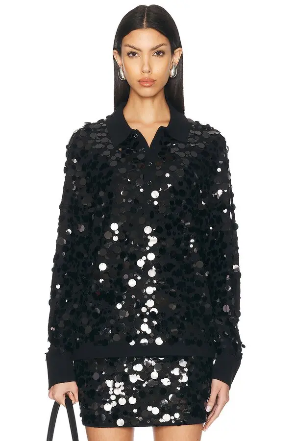 Helmut Lang Long Sleeve Polo Top