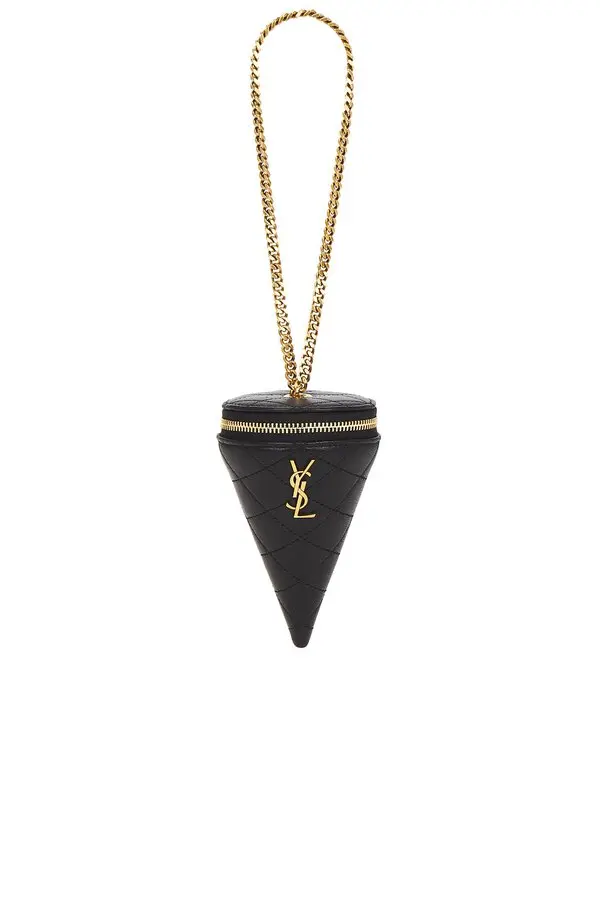 Saint Laurent Quilted Leather Bag Charm