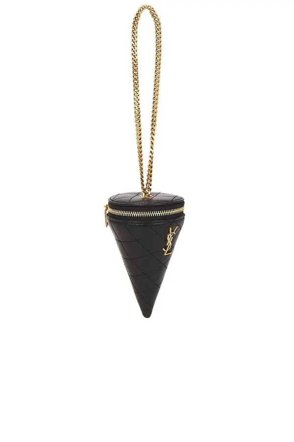 Saint Laurent Quilted Leather Bag Charm