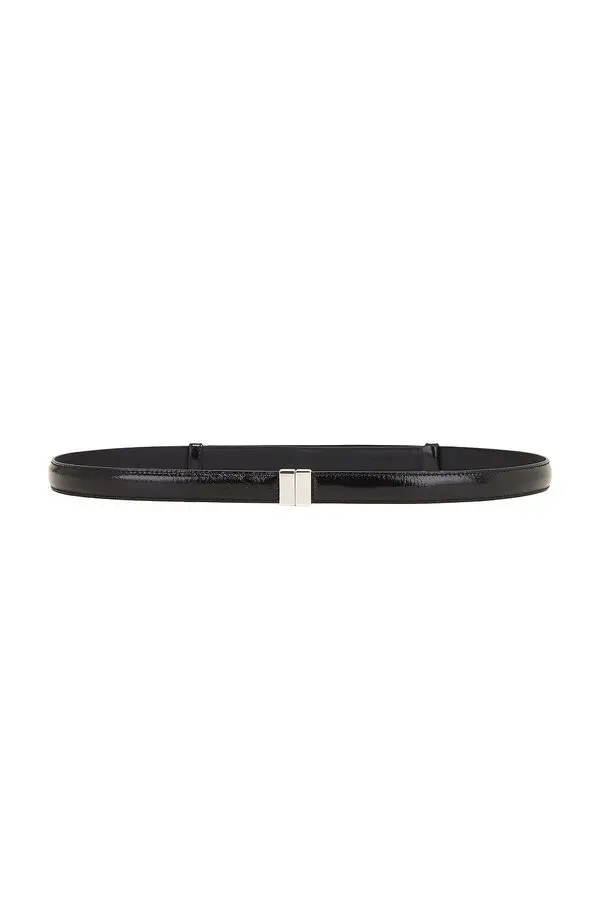 TOTEME Slide Clasp Naplack Leather Belt - Black