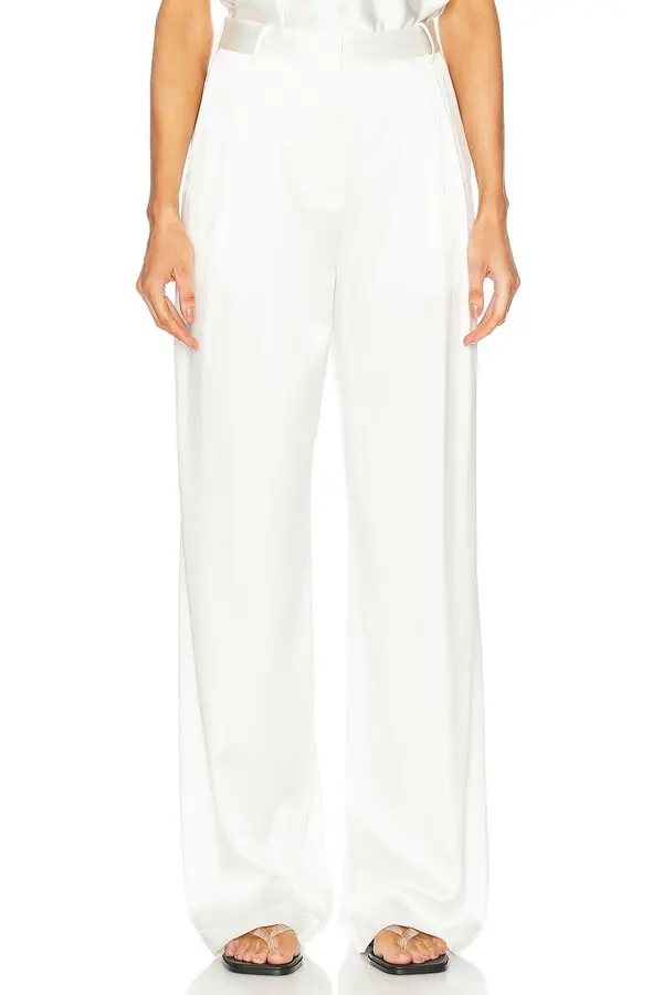 Eterne Josephine Silk Pant - Ivory
