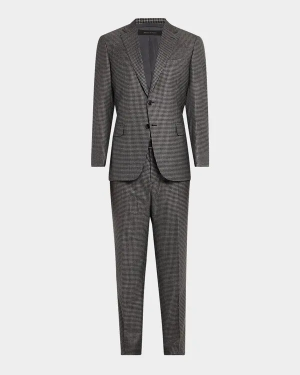 Brioni Wool Check Suit - Graphite