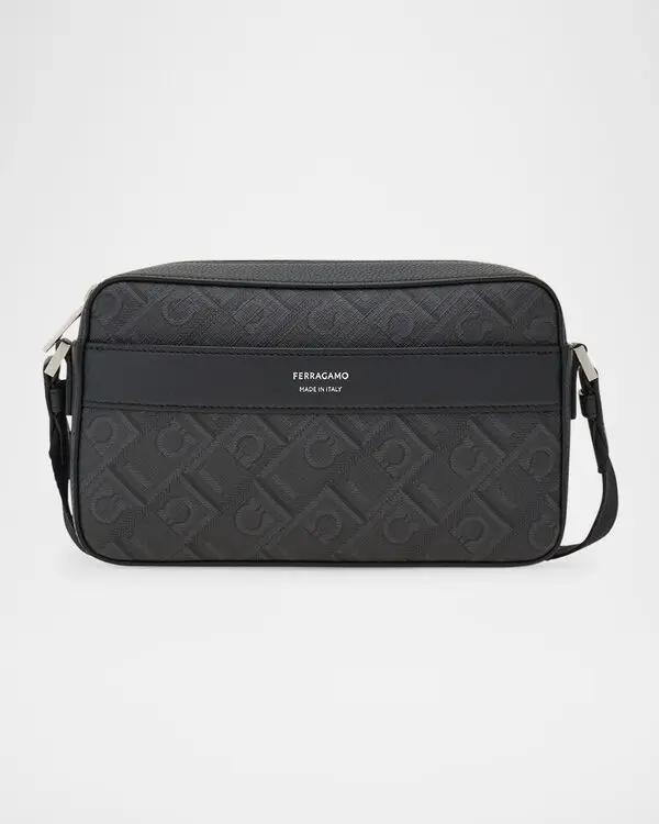 FERRAGAMO Monogram Crossbody Bag - Nero-grig.