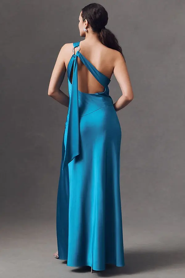 sachin and babi light blue dress Liv Foster Brooke Chiffon Gown - Coral Crocus - 40% Off