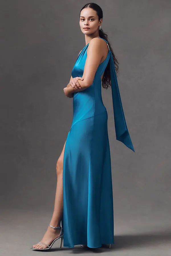 sachin and babi light blue dress Morrigan Ruffle Trim Halter Dress main image 0