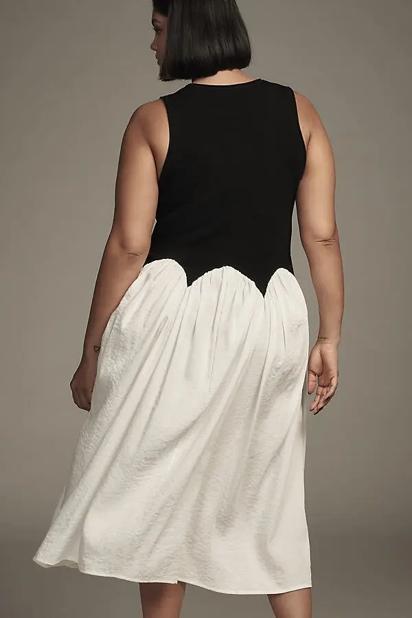 SIEMPRE Michelle Sleeveless Colorblock Midi Dress