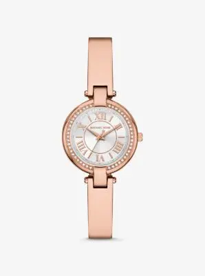 Michael Kors Mini Laney Bangle Watch Rose Gold 60% Off