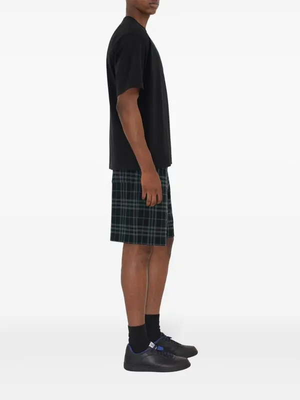 Burberry Check-print Shorts - Blue