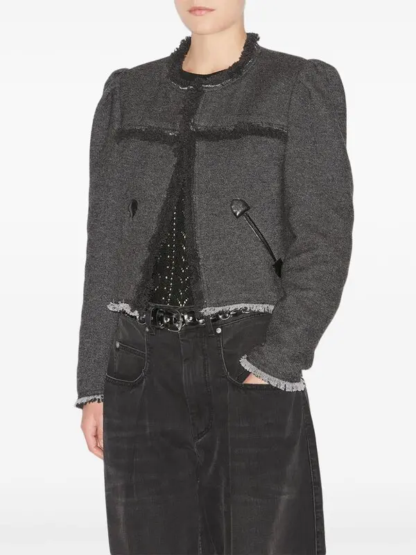 MARANT ETOILE Delphina Cropped Jacket - Grey