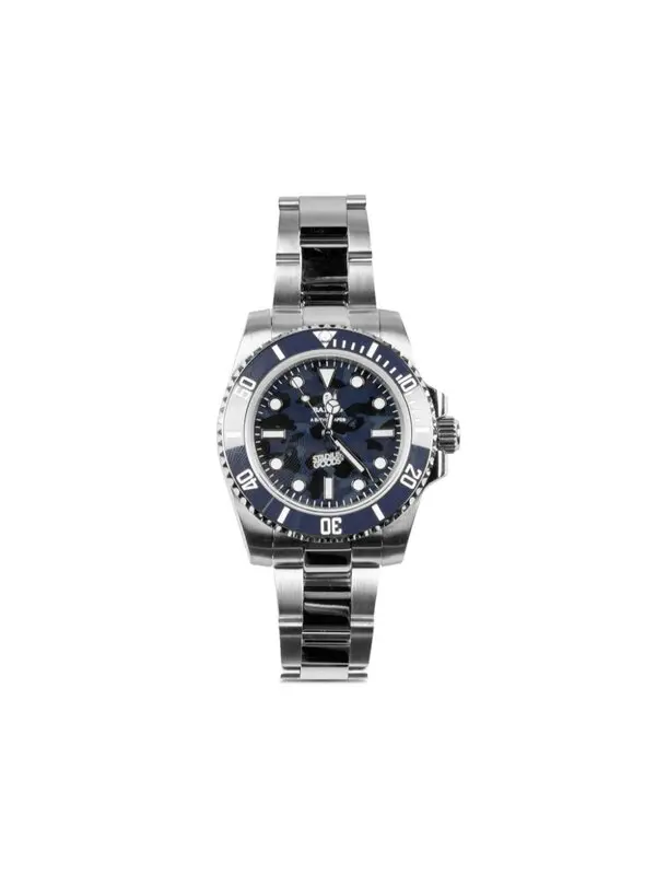 A Bathing Ape® X Stadium Goods® Type 1 Bapex 40mm - Silver