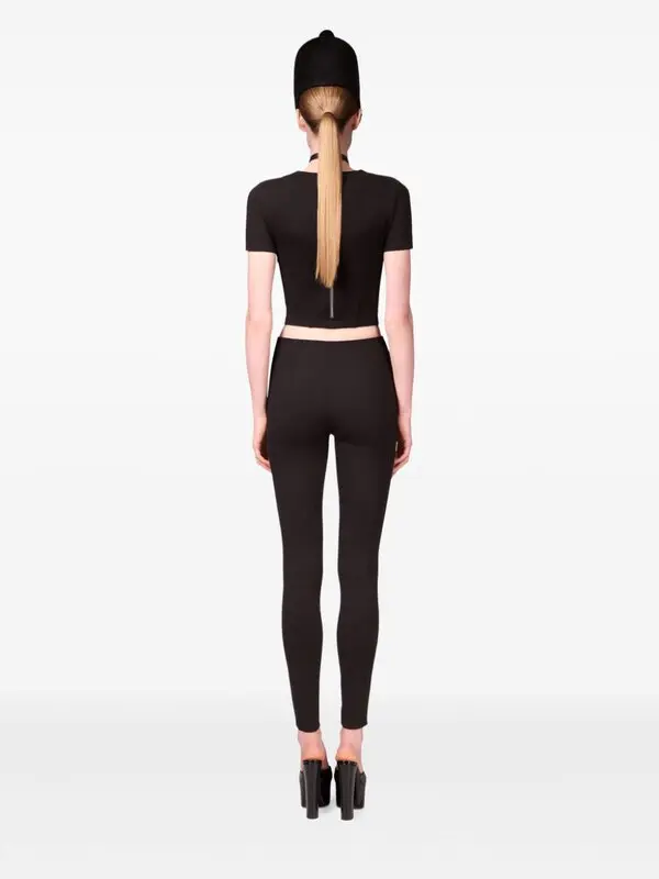 AREA Zipper Brief Leggins - Black