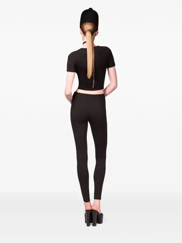 AREA Zipper Brief Leggins - Black