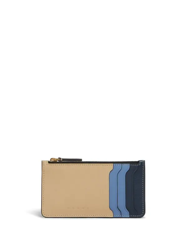 Marni Embossed-logo Cardholder - Neutrals