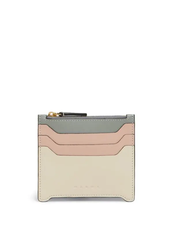 Marni Logo-debossed Cardholder - Neutrals