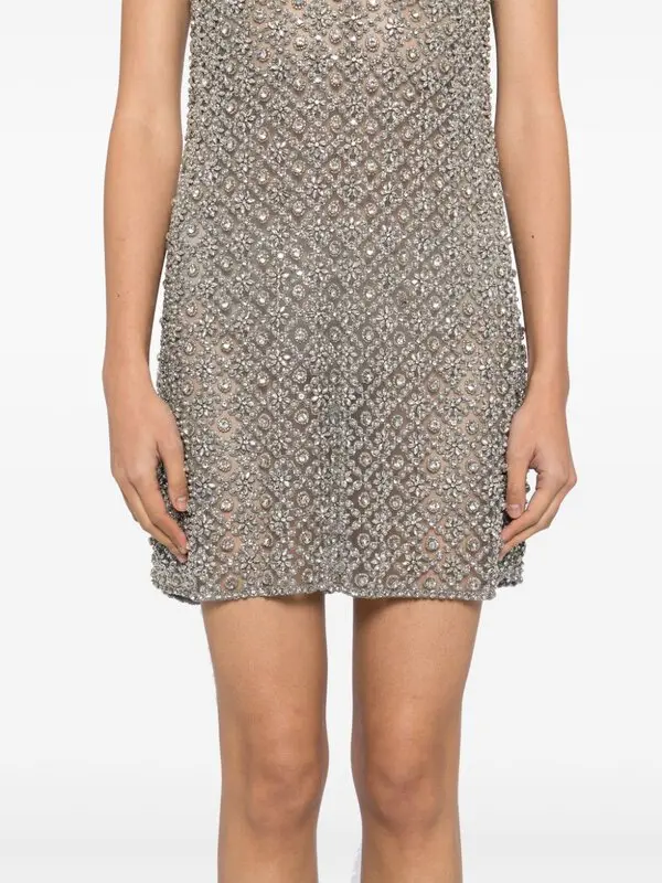 Amen Net-embroidered Mini Dress