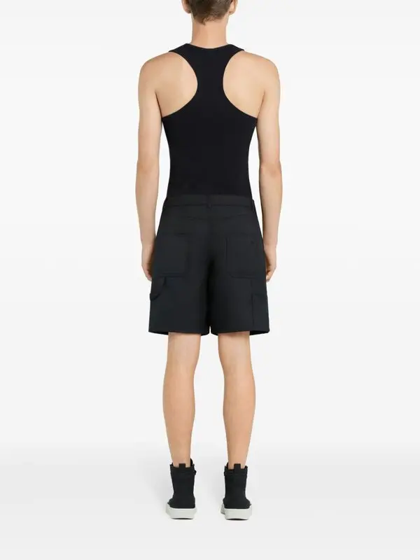 COURREGES Straight-leg Bermuda Shorts - Black