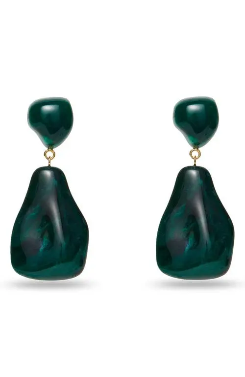 Lele Sadoughi Wilma Drop Earrings - Pine Green