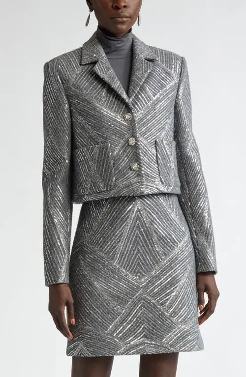 St. John Sequin Embellished Jacket