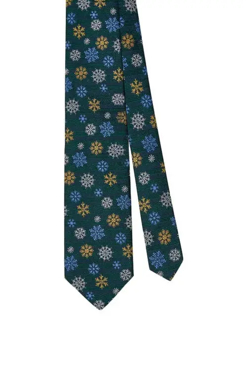 Robert Talbott Snowflake Necktie - Green