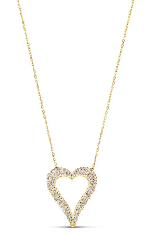 SHYMI Cutout Heart Pendant Necklace - Gold