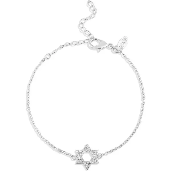 SHYMI Pavé Cubic Zirconia Star Of David Bracelet - Silver