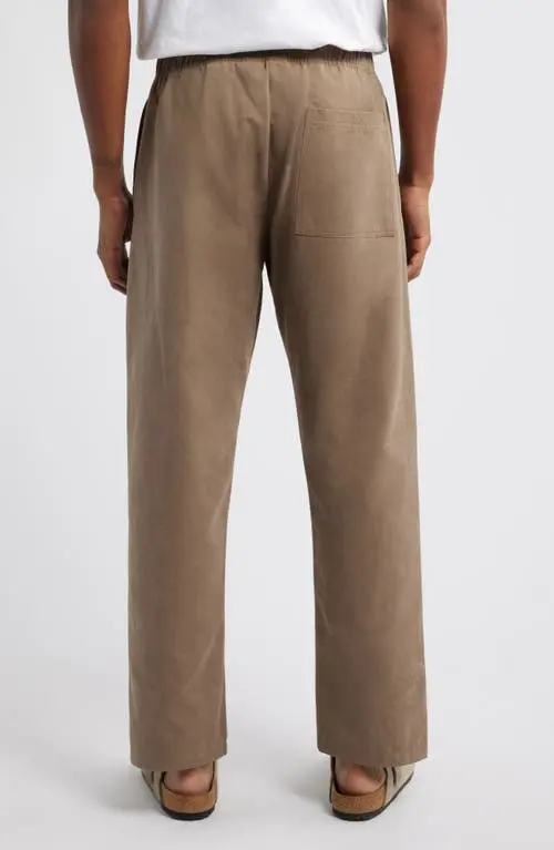 STANDARD ISSUE Pd Cotton Blend Drawstring Slacker Pants - Suede