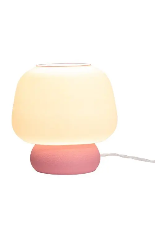 JONATHAN Y Portobello 10" Modern Classic Plant-based Filament Dimmable Led 3d Printed Mushroom Table Lamp - White/light Pink