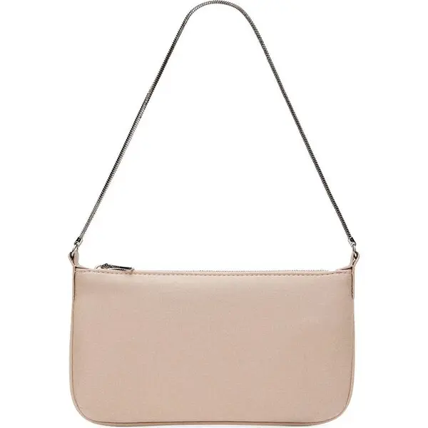 Mango Slim Canvas Bag With Chain Handle