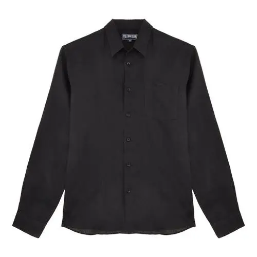Vilebrequin Linen Solid Shirt - Noir