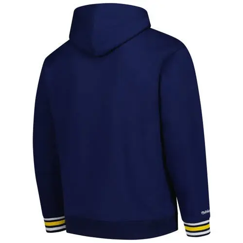 Mitchell & Ness Michigan Wolverines Chainstich Fleece Pullover Hoodie