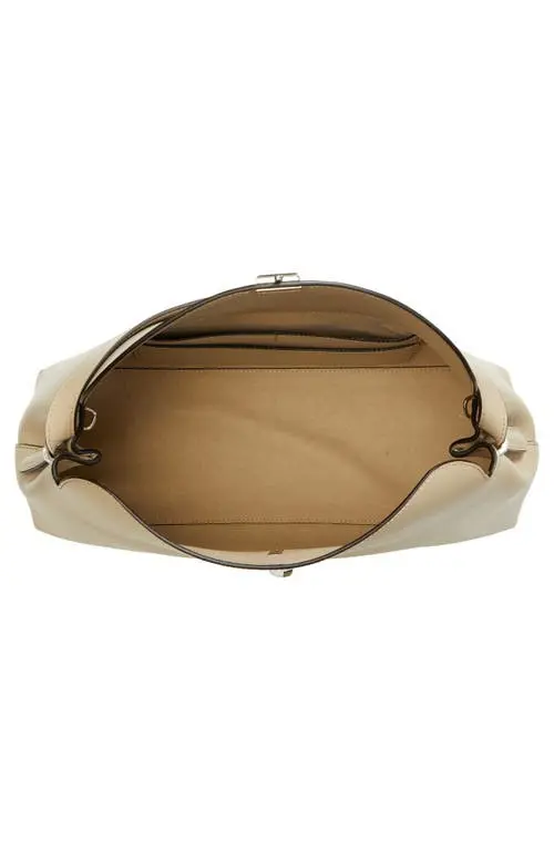 TOTEME T-lock Top Handle Leather Shoulder Bag - Fawn
