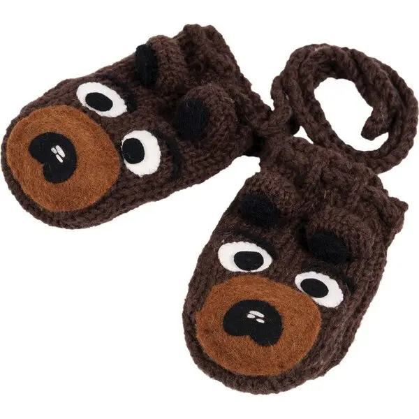 NIRVANNA DESIGNS Bear Mittens - Brown