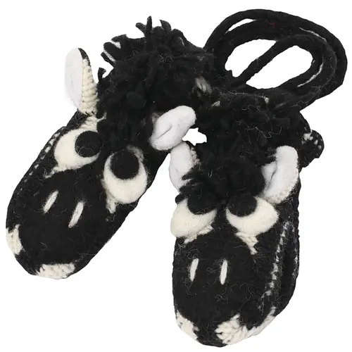 NIRVANNA DESIGNS Zebra Mittens - Black