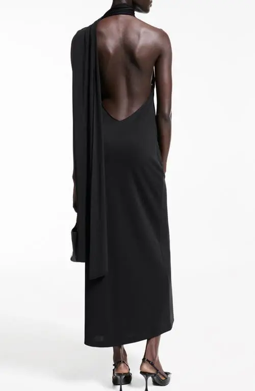 Mango Asymmetric Drape Maxi Dress
