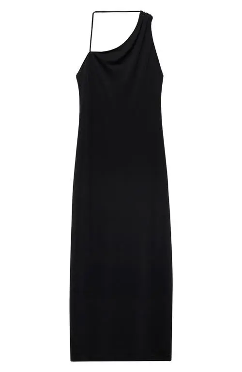 Mango Asymmetric Drape Maxi Dress