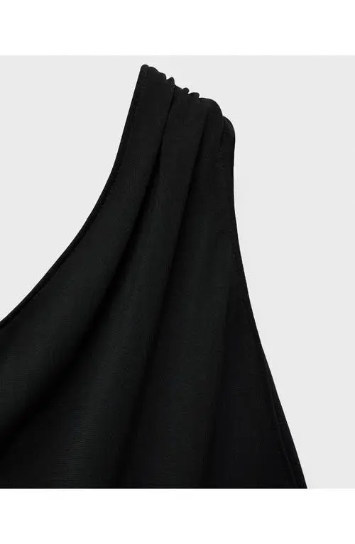 Mango Asymmetric Drape Maxi Dress