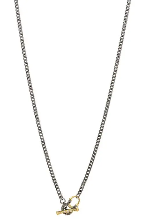 Armenta Pavé Diamond Toggle Pendant Necklace - Yellow Gold/ Diamond