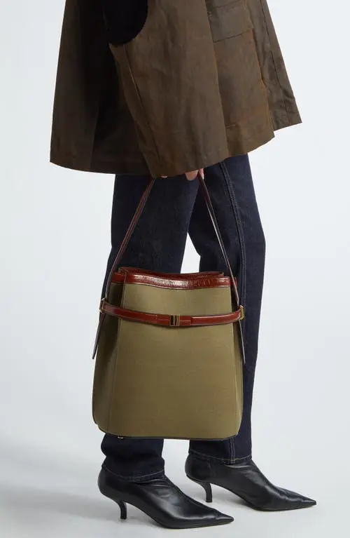 TOTÊME Belted Canvas Bucket Bag